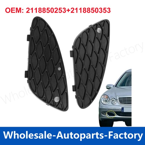 1 Pair L+R Front Bumper Cover Grille For Mercedes Benz W211 E320 E500 ...