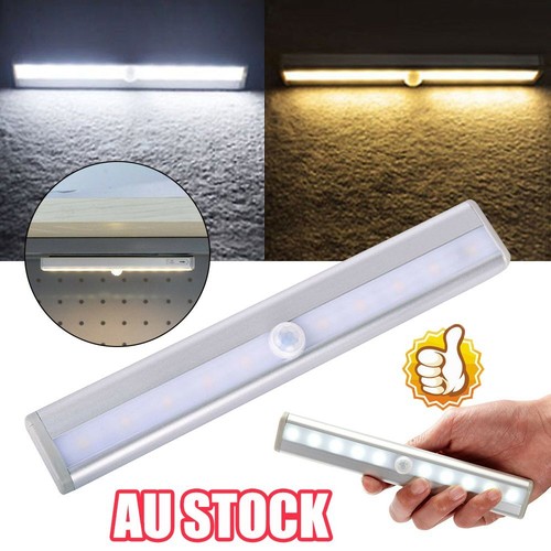 Motion Sensor PIR Light Cordless Battery Powered LED Night Light Closet ...