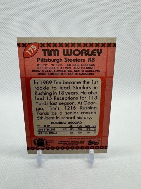 1990 Topps NFL - Tim Worley #175- Topps Super Rookie | eBay