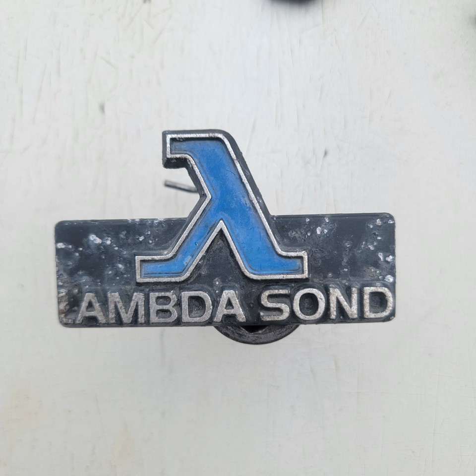 Volvo 240 Lambda Sond Grill Badge Worn Finish Rare Aluminum Emblem 244 ...