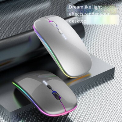 New dual mode rechargeable wireless mouse Bluetooth mouse battery level ...