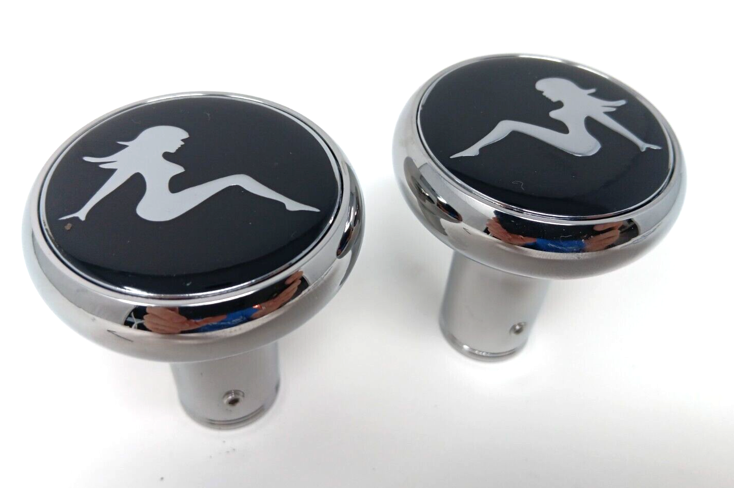 Chrome girl Kenworth KW peterbilt Air brake Valve Knobs chrome metal emblems | eBay