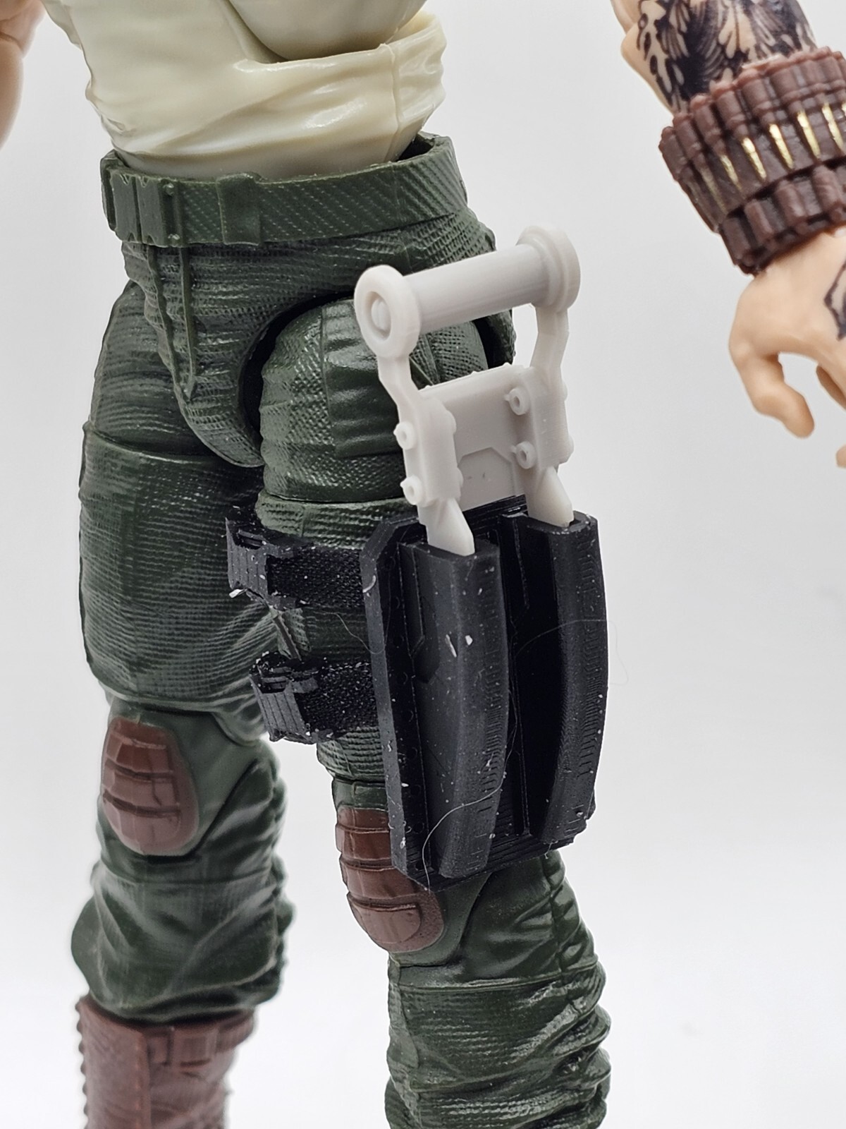 3d Printed CLAW FLEXIBLE LEG SHEATH 1:12 6" GI Joe Classified/Marvel ...