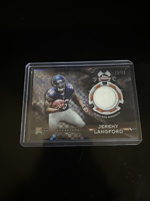 JEREMY LANGFORD 2015 TOPPS CHROME /99 RELIC RC FOOTBALL CARD BEARS | eBay