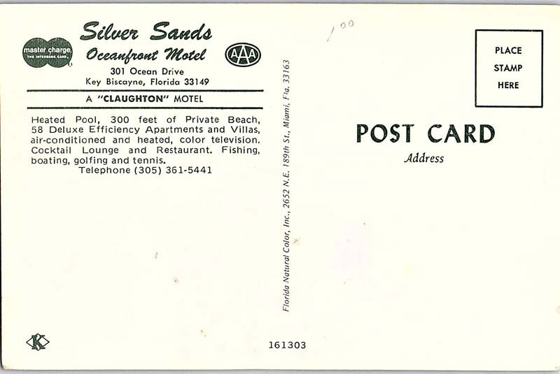 Postcard MOTEL SCENE Key Biscayne Florida FL j/8 AI7128 | eBay