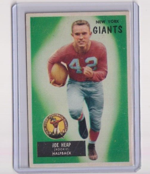 JOE HEAP 1955 Bowman Football Vintage Card #55 GIANTS - G-VG (CW) | eBay
