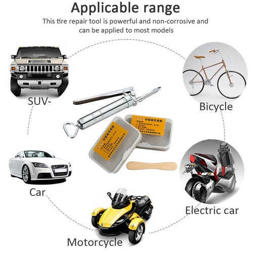 Universal Car Tire Repair Kit Rubber Strip Emergency Quick Repair Tools ...