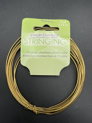 Jewelry Essentials Stringing 3 Yd 18 Gauge, Aluminum Jewelry Wire Gold ...
