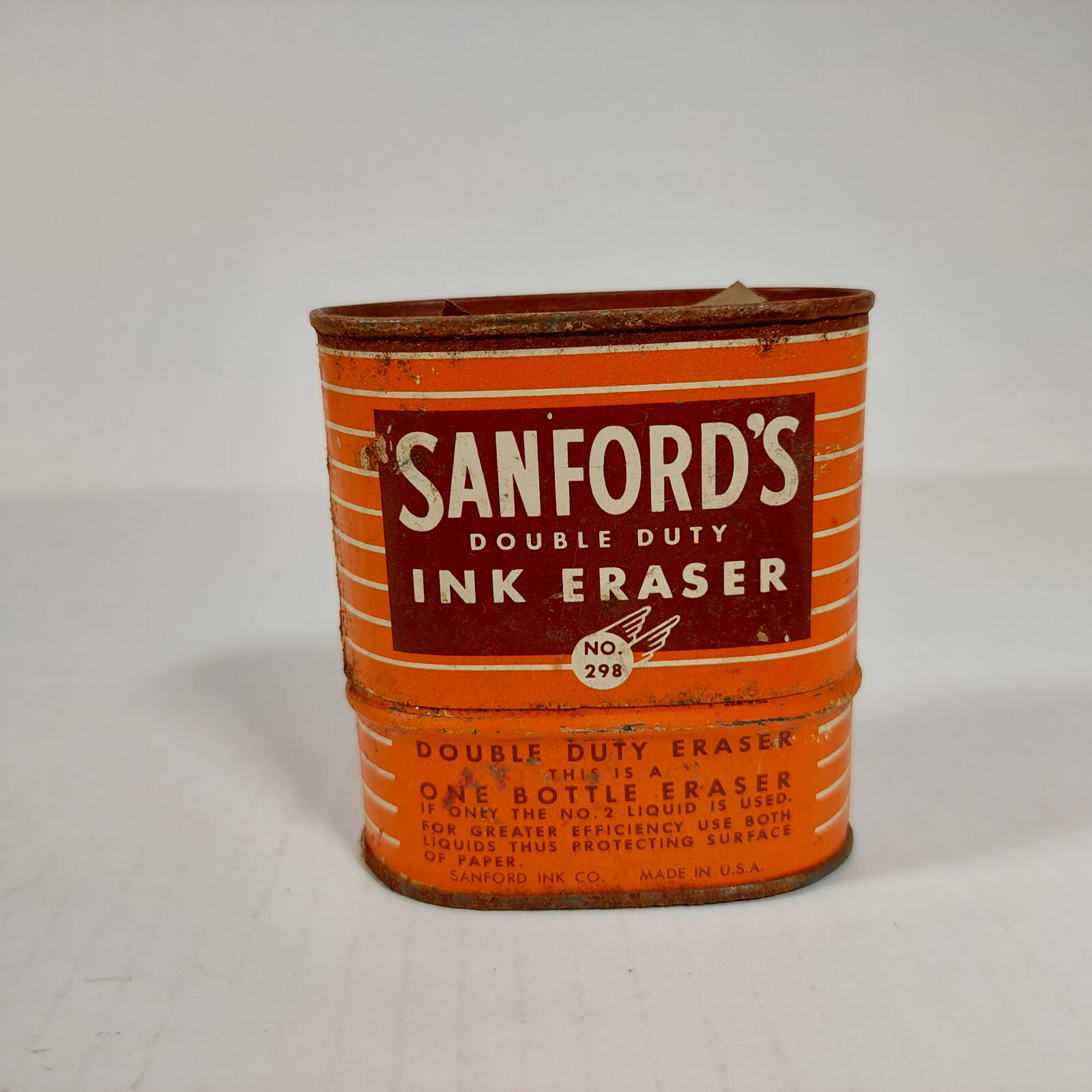 Vtg Sanford's Double Duty Ink Eraser No 298 USA Advertising Tin Full | eBay