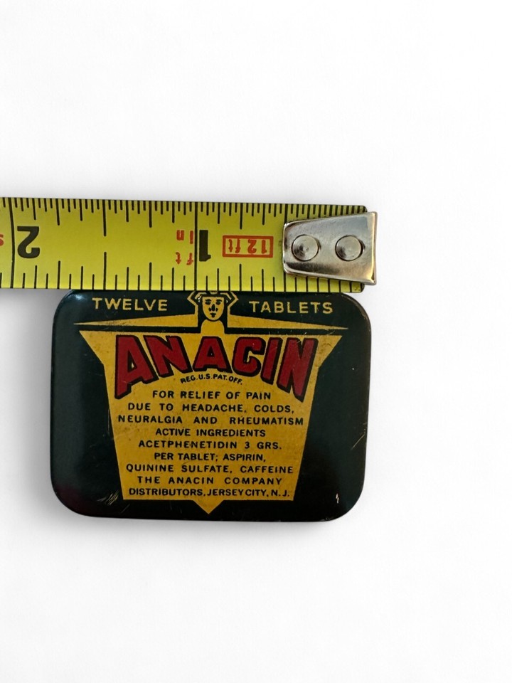 Vintage Anacin Tin – 12 Tablet Pain Relief Box – Jersey City NJ | eBay