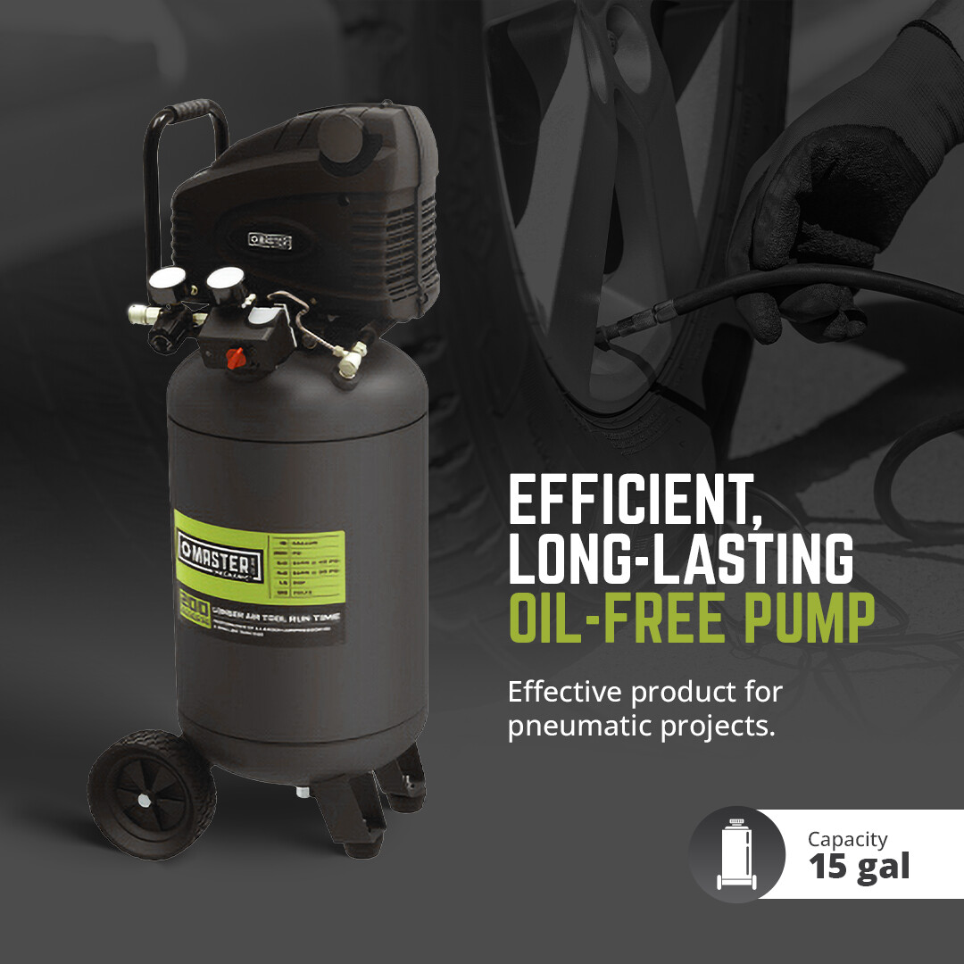 MAT INDUSTRIES LLC Portable Heavy Duty 15 Gallon Air Compressor, Green ...