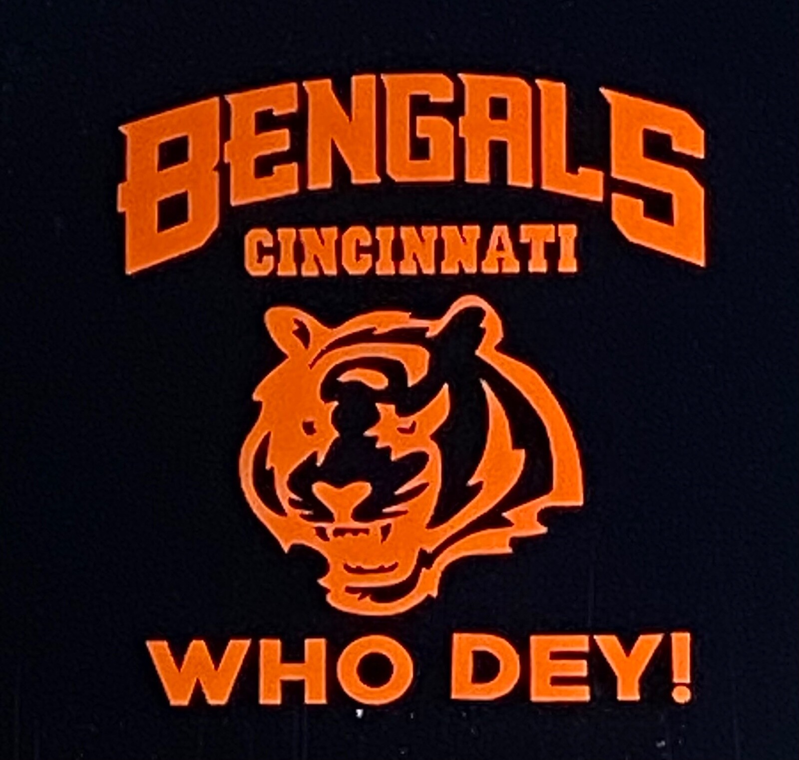 NFL CINCINNATI BENGALS car decal 5 1/2 in x 5 in diecut sticker ORANGE ...
