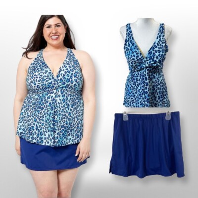 Kim Gravel x Swimsuits For All Twist Fly-Away Top & Skirt Set Reg. 14 ...