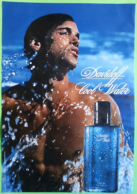 B35. Davidoff Parfum Eau de Toilette Cool Water Werbeanzeige Reklame ...