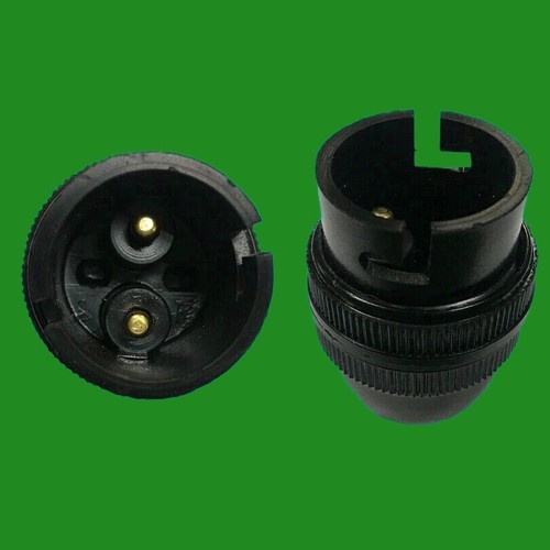 1x Black Bayonet BC B22 Light Bulb Socket Pendant Lamp Holder With ...