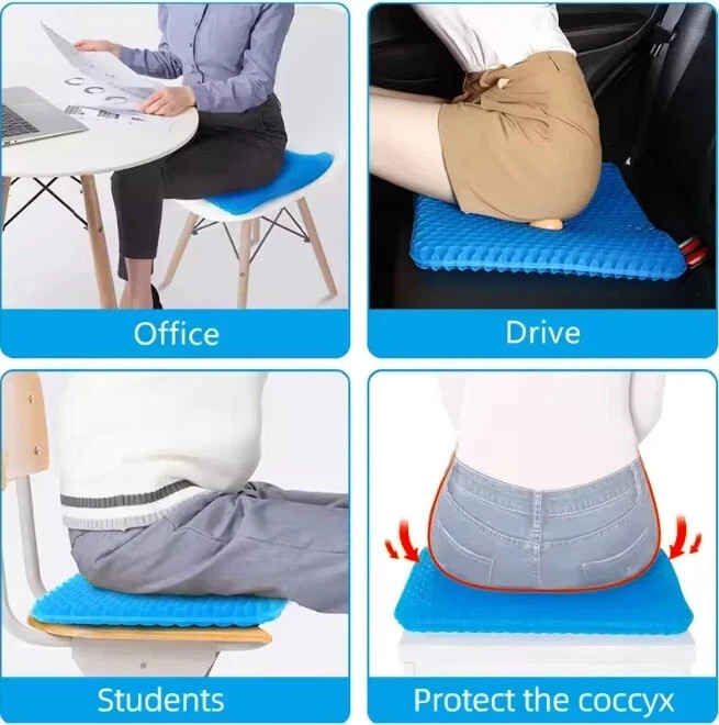Orthopaedic Gel Seat Cushion Extra thicken For Long Siting Office Car ...