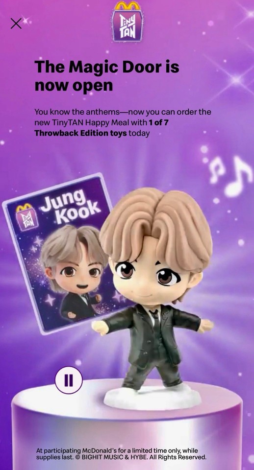 BTS Meal McDonald's TinyTAN Figures Full Set 7 Members + Cards 2025 ...