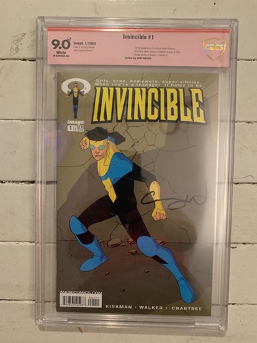 INVINCIBLE #1 First Print CBCS 9.0 Cory Walker Authenticated Signature ...