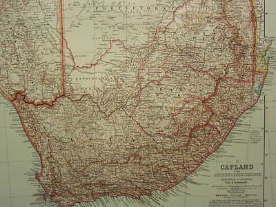 1907 DATED MAP ~ SOUTH AFRICA CAPE COLONY TRANSVAAL NATAL | eBay