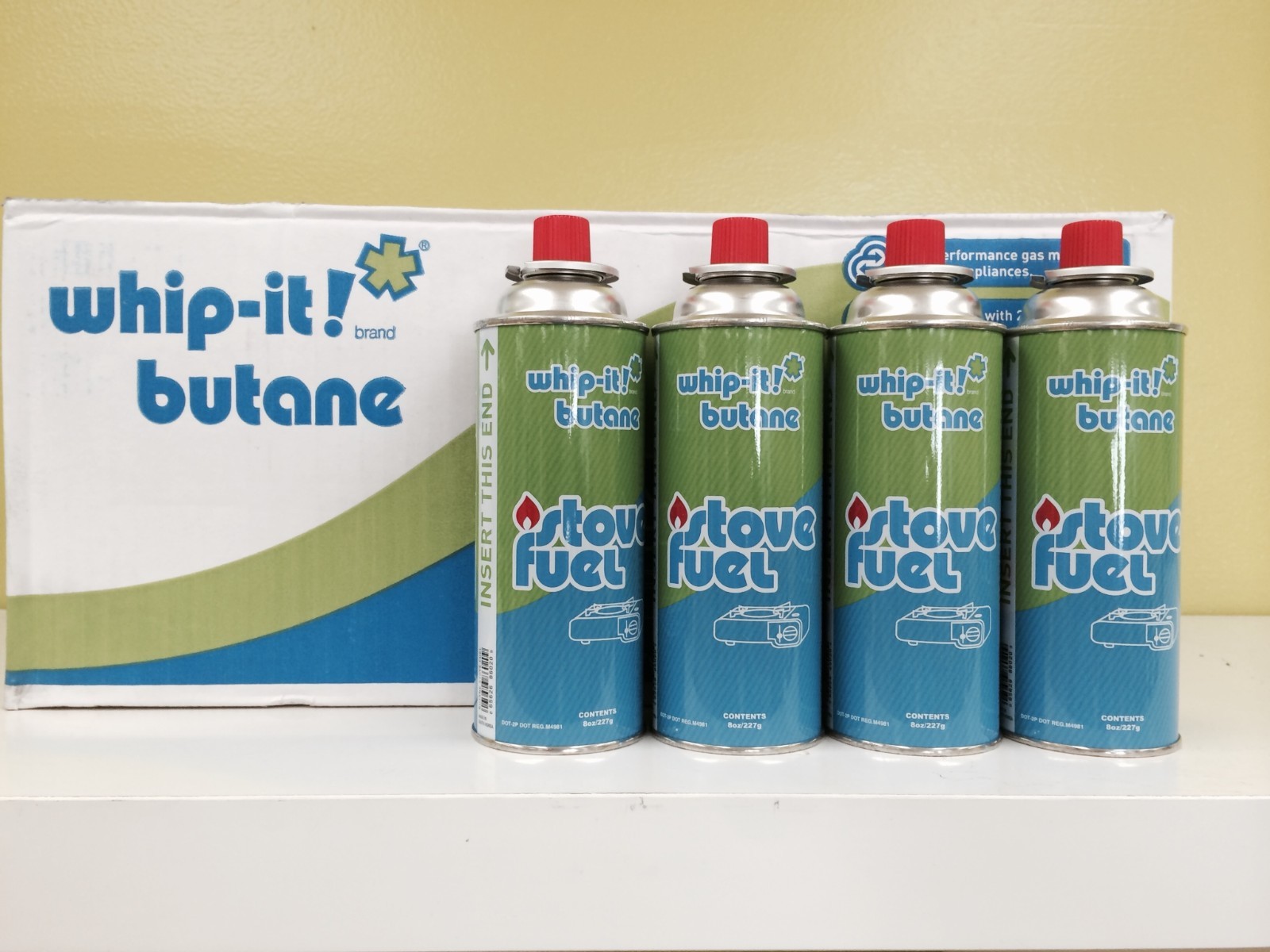 WHIP IT BUTANE FUEL GAS GASONE PORTABLE CAMPING STOVE 8 OZ 28 CANS CAMP ...