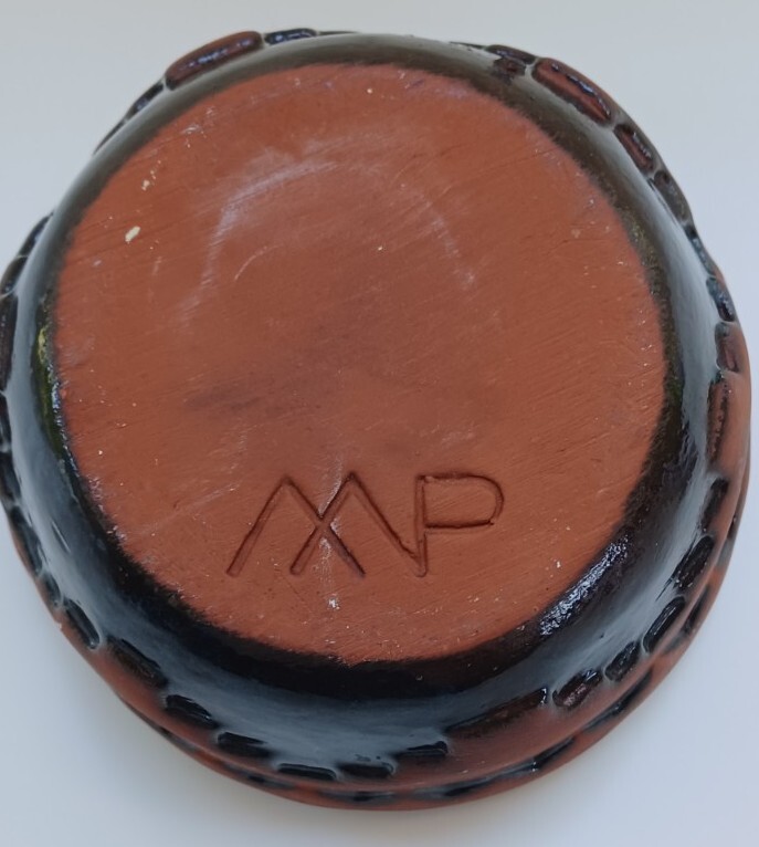Mountainside MP Art Pottery Red Clay Aztec Design with Brown Glaze | eBay