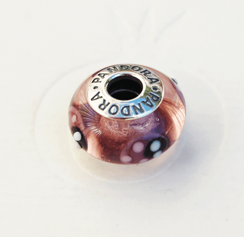 Genuine Pandora Murano Glass Bead "Ladybird - purple" 790652 - retired ...