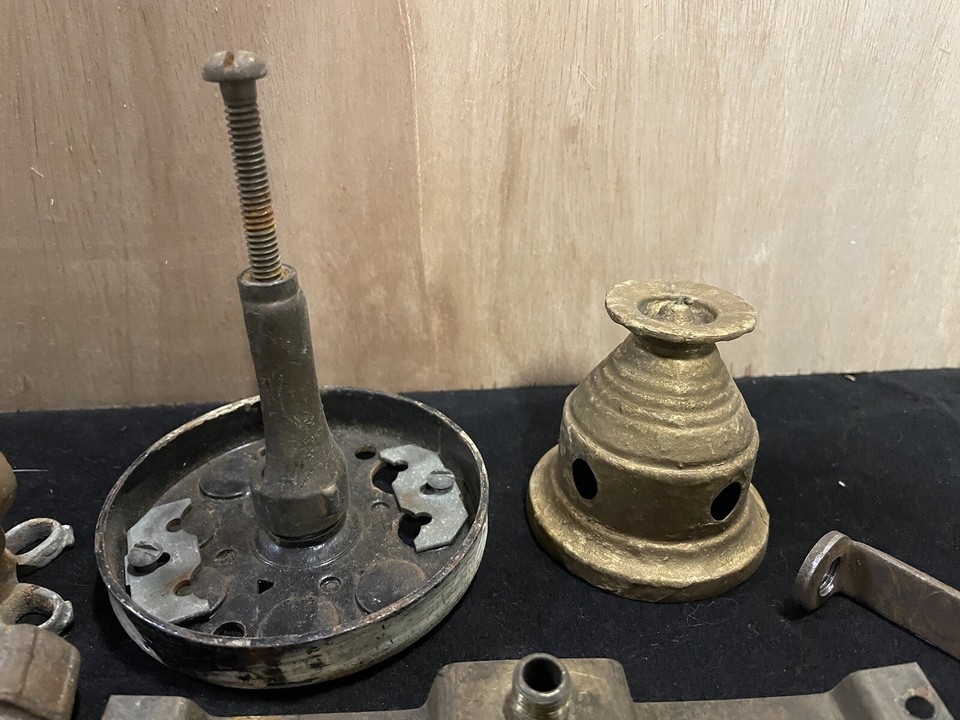 Lot Vintage Cast Iron Mounting Hardware Parts for Light Fixture ...