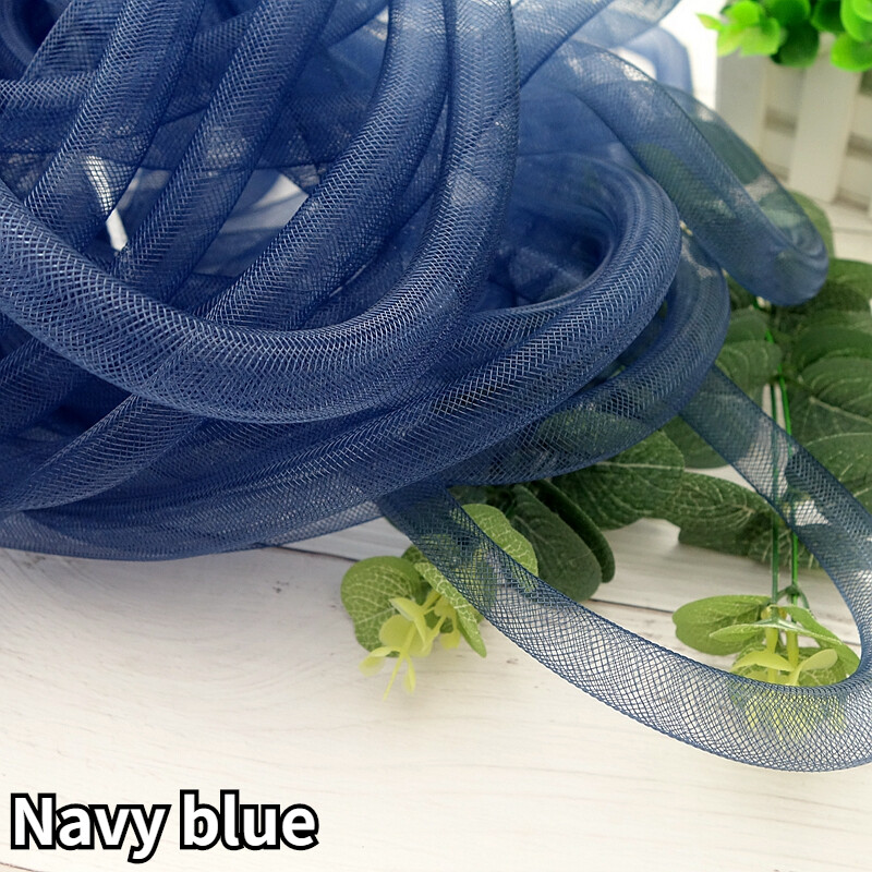 10M/Lot Mesh Tube 16mm Colorful Ribbon Crafts for Headdress Wreath ...