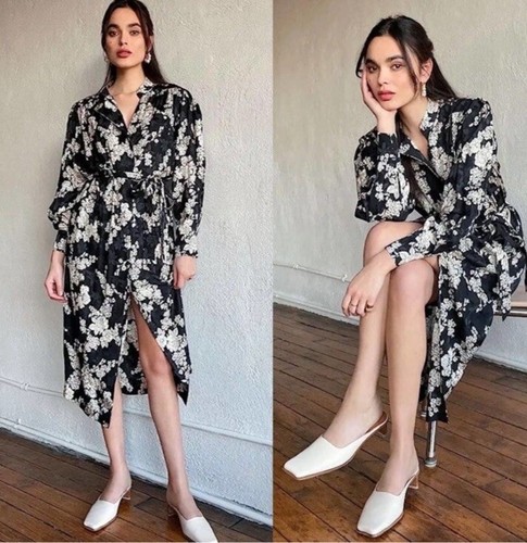 REBECCA TAYLOR Gabrielle Silk-Blend Long-Sleeve Maxi Dress NWT Size ...