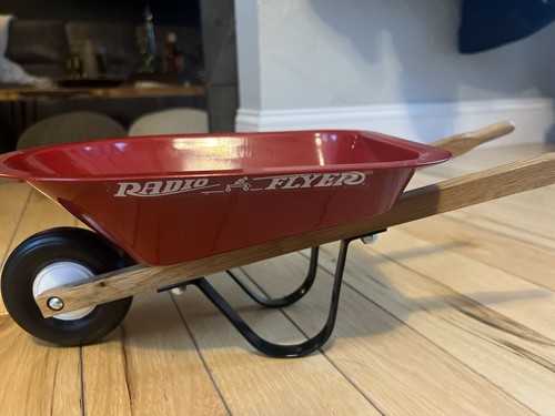 Radio Flyer Miniature Red Wheelbarrow Doll Decoration Display 16 ...