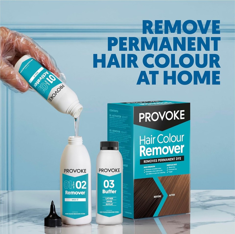 PROVOKE Hair color remover, Max Strength removes permanent hair color ...
