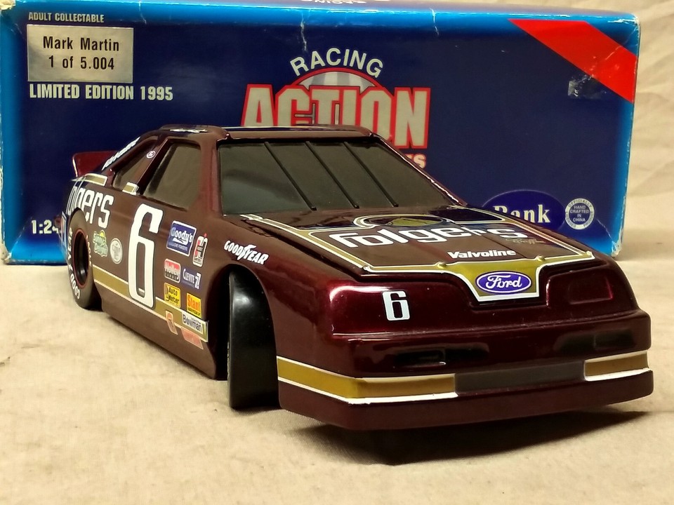 Rare! Vintage NASCAR Mark Martin #6 Folgers Valvoline 1990 Thunderbird ...