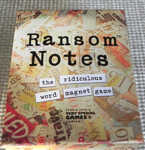 Ransom Notes The Ridiculous Word Magnet Party Game Complete 2023 - EUC ...