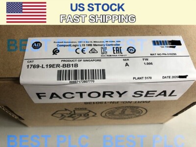 1769-L19ER-BB1B Allen Bradley SER A CompactLogix L19 1MB Controller New ...