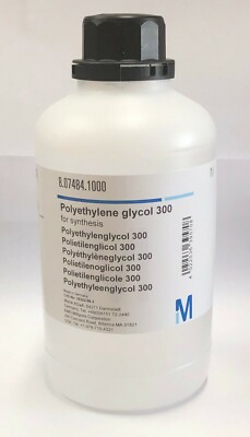 PEG 300 (POLYETHYLENE GLYCOL) MERCK premium quality Synthesis Grade 1L ...