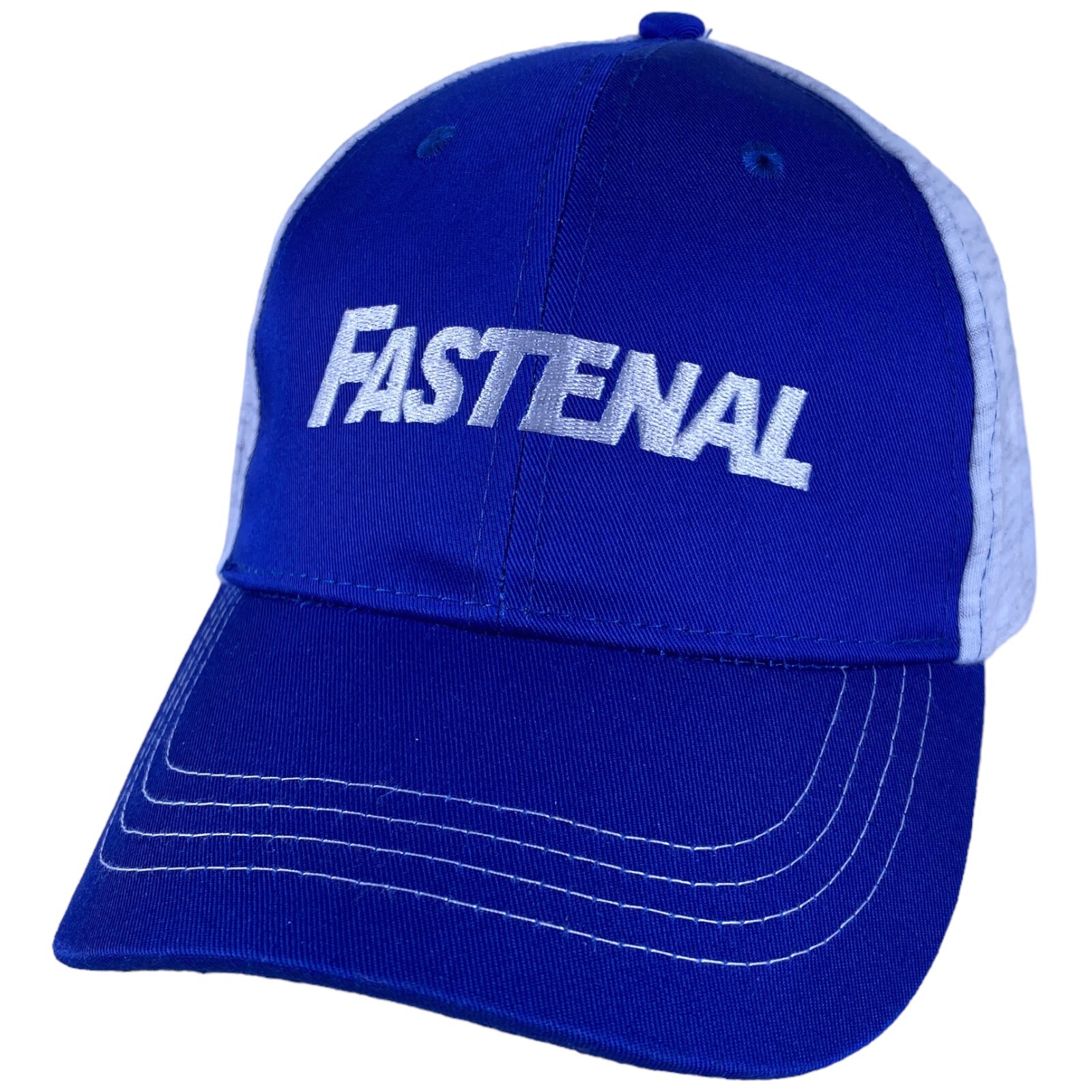 NEW FASTENAL Baseball Cap Adult Hat Adjustable SNAPBACK Blue/White 100% ...