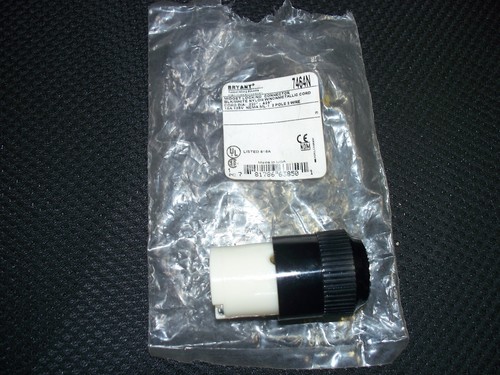 NEW Bryant 7464N Locking Female Connector 15A 2P 2W 125V Electrical ...
