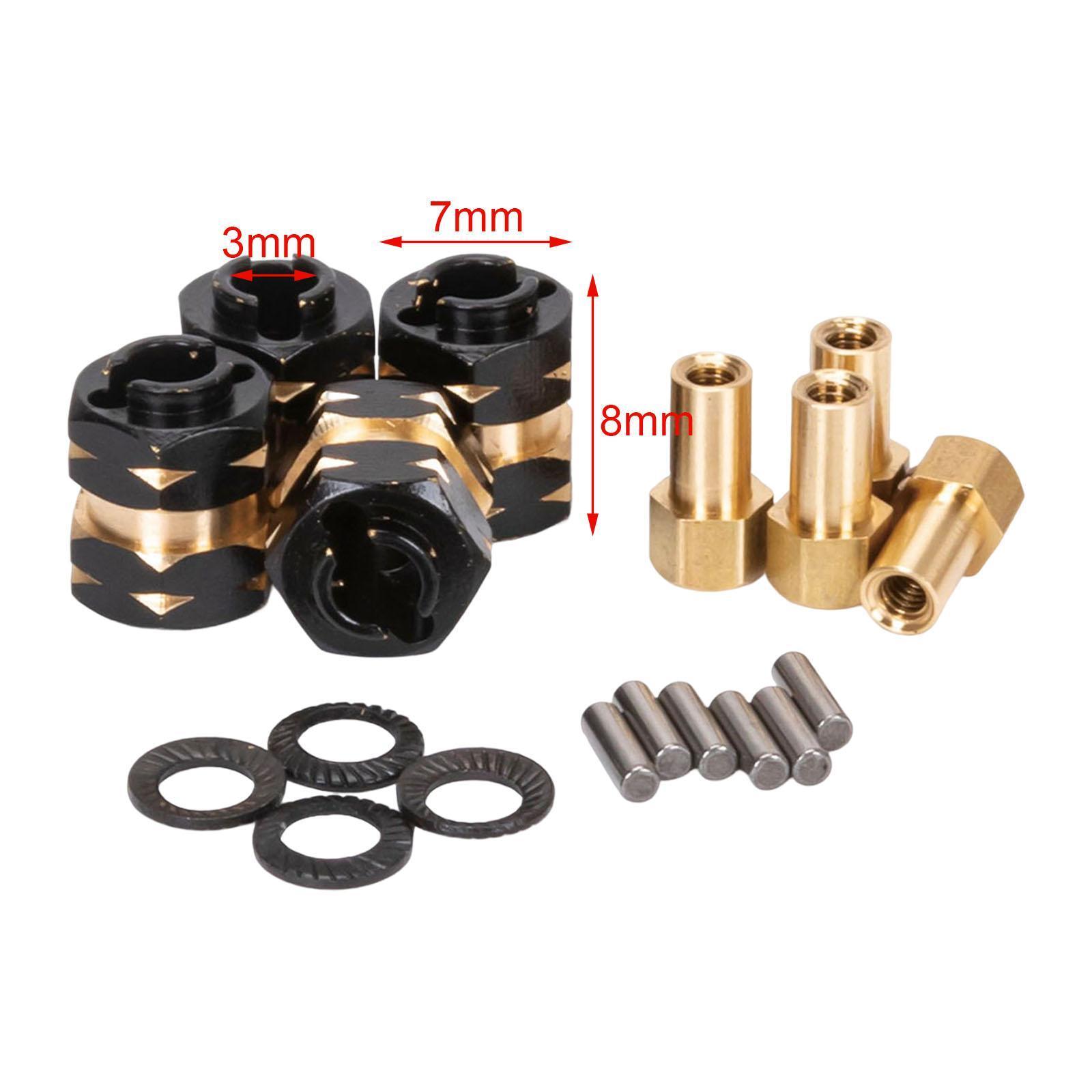 4x RC Hex Hub RC Wheel Spacers for Axial SCX24 1/24 RC Crawler DIY ...