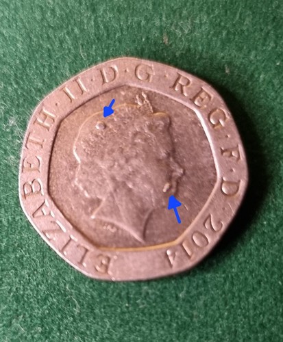 Unique Mint Error 20p 4 Errors Coin Moustache | eBay UK