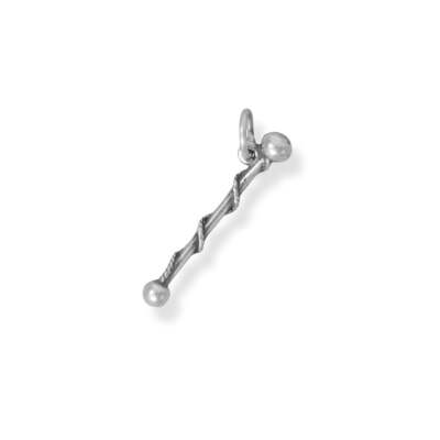 Authentic 925 Sterling Silver 3D Twirling Baton Women's Bracelet Charm ...