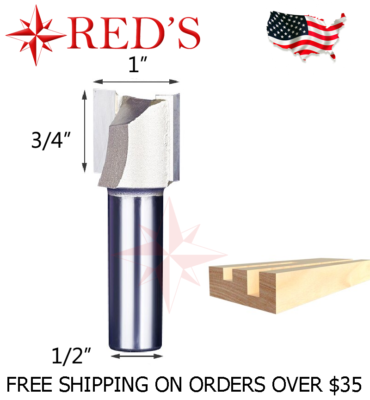 Tideway Carbide PRO LC01021608 1" Diameter straight 1/2" shank router ...