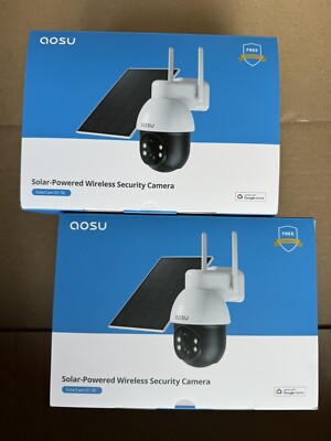 Solar Security Camera Wireless Outdoor System 3K Solar Powered 2 Pack ...