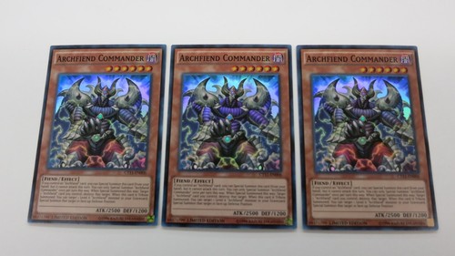 3x ARCHFIEND COMMANDER LIMITED EDITION CT11-EN006 SUPER RARE YUGIOH NM ...