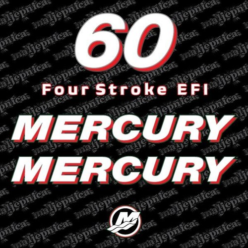 Mercury 60 Four stroke EFI Outboard (2006-2012) Decal Aufkleber Sticker ...