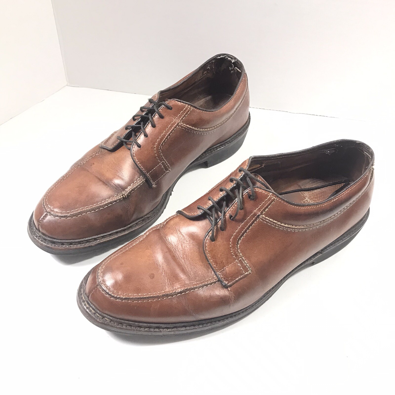 Allen Edmonds Wilbert Brown Leather Oxford Shoes Men's 10 E 1952 Derby ...
