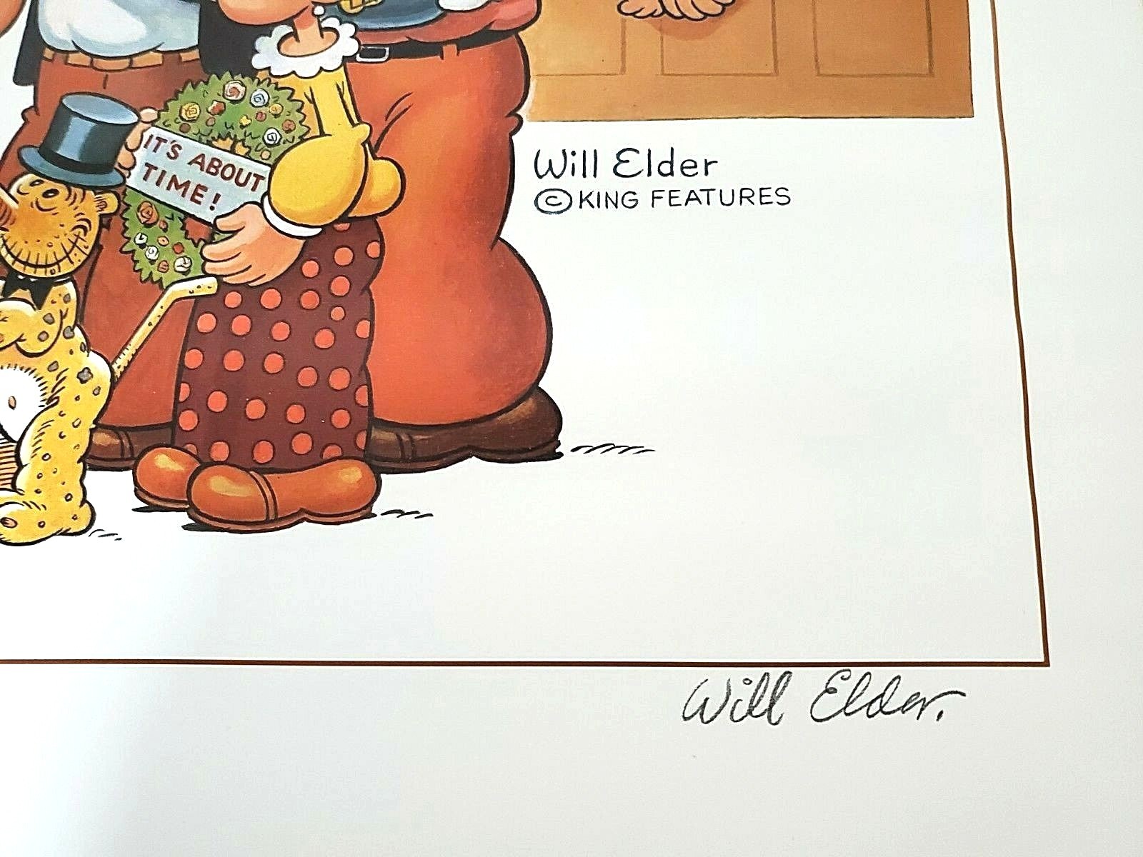 "Popeye's Wedding" 1987 signed Will Elder Print, 22" x 28" Limited ...