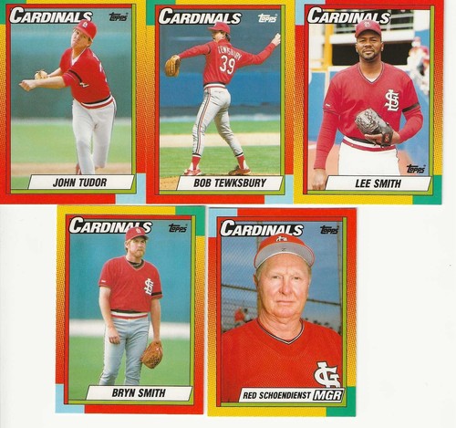 St. Louis Cardinals 1990 Topps Traded team set (5 cards) near mint-mint ...