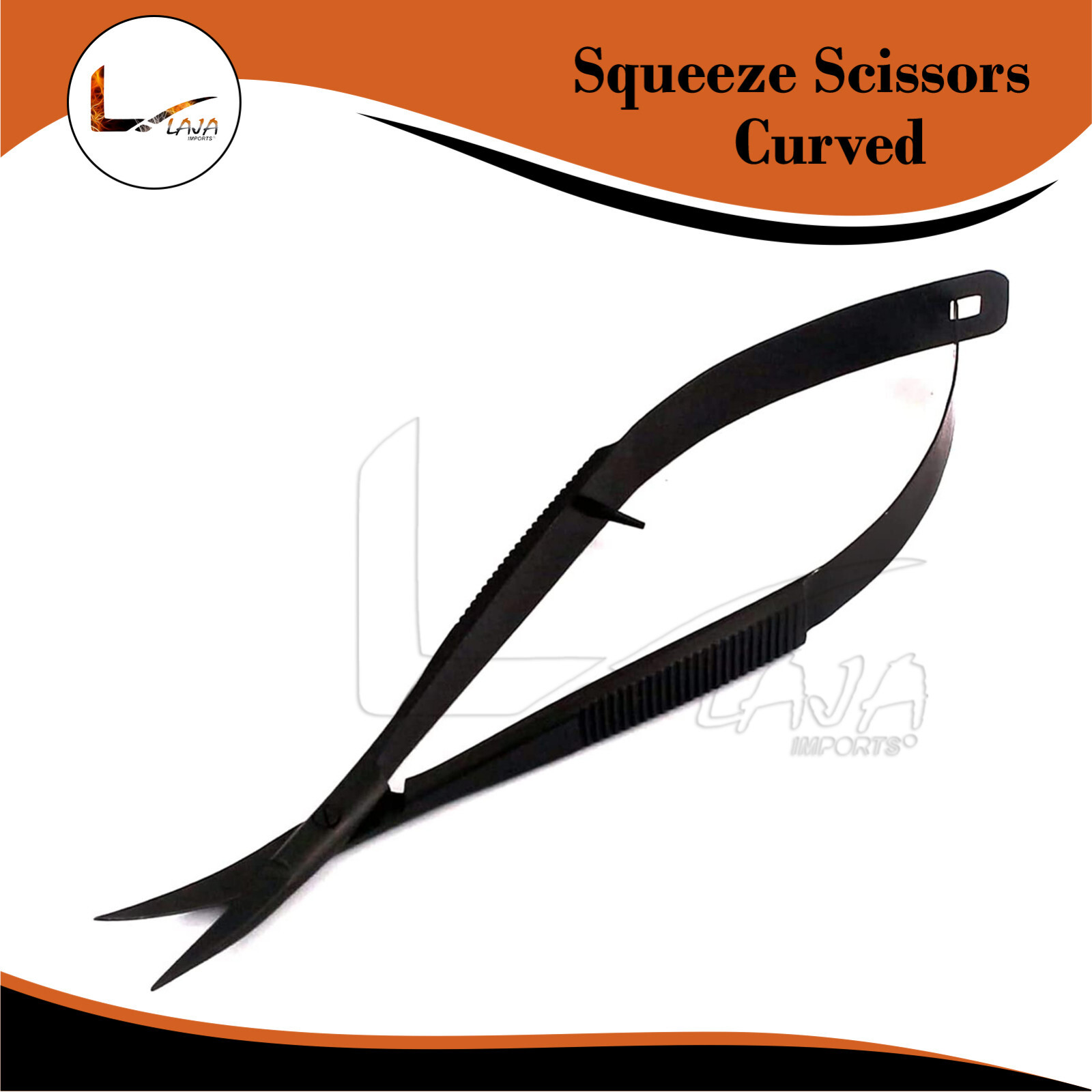 Snip-Eze Easy-Squeeze Scissors 4.5" Embroidery Sewing (Curved) Black ...
