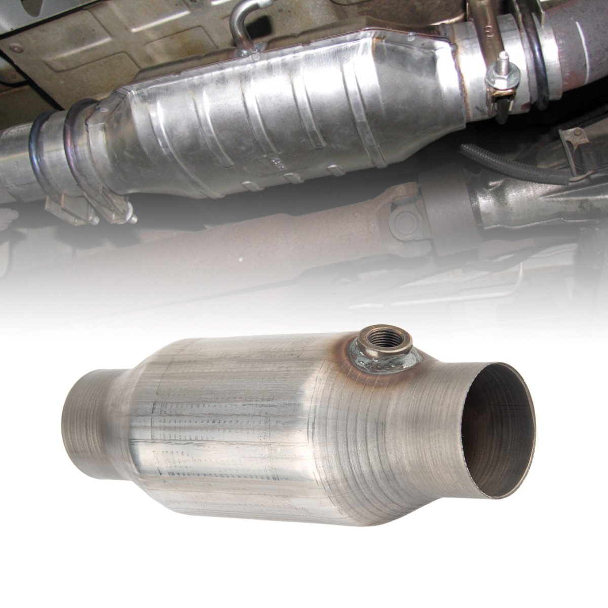 Universal 2.5" Inlet/Outlet with O2 Port 410250 Universal Catalytic Converter for sale online | eBay