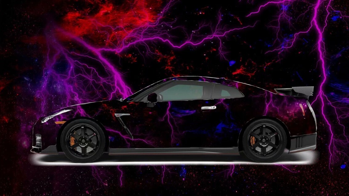Purple Lightning Strike Graphic Vinyl Car Wrap Film Sheet +Free Tools(2 ...
